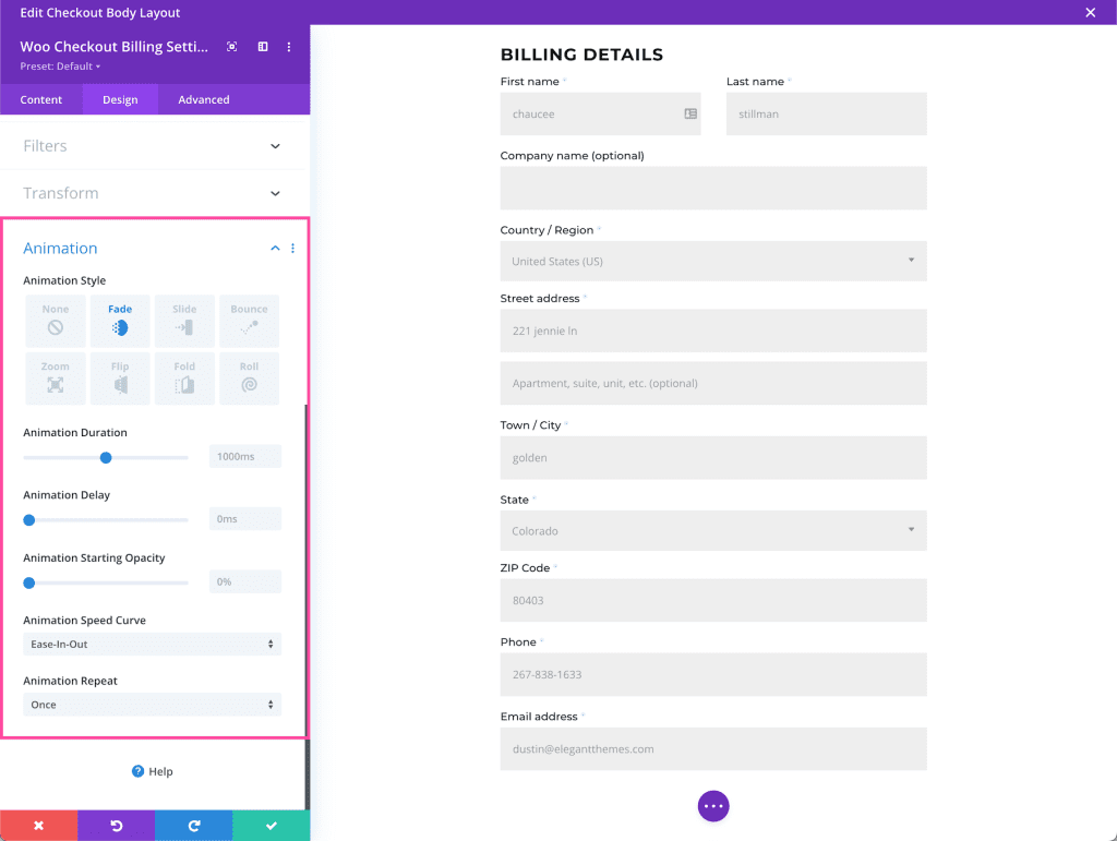 The Divi Woo Checkout Billing Module | Elegant Themes Documentation