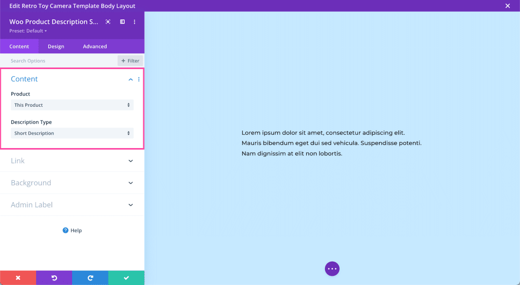 The Divi Woo Product Description Module | Elegant Themes Documentation