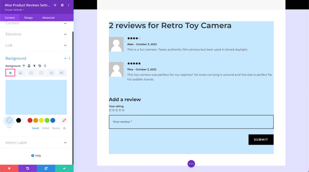 The Divi Woo Product Reviews Module | Elegant Themes Documentation