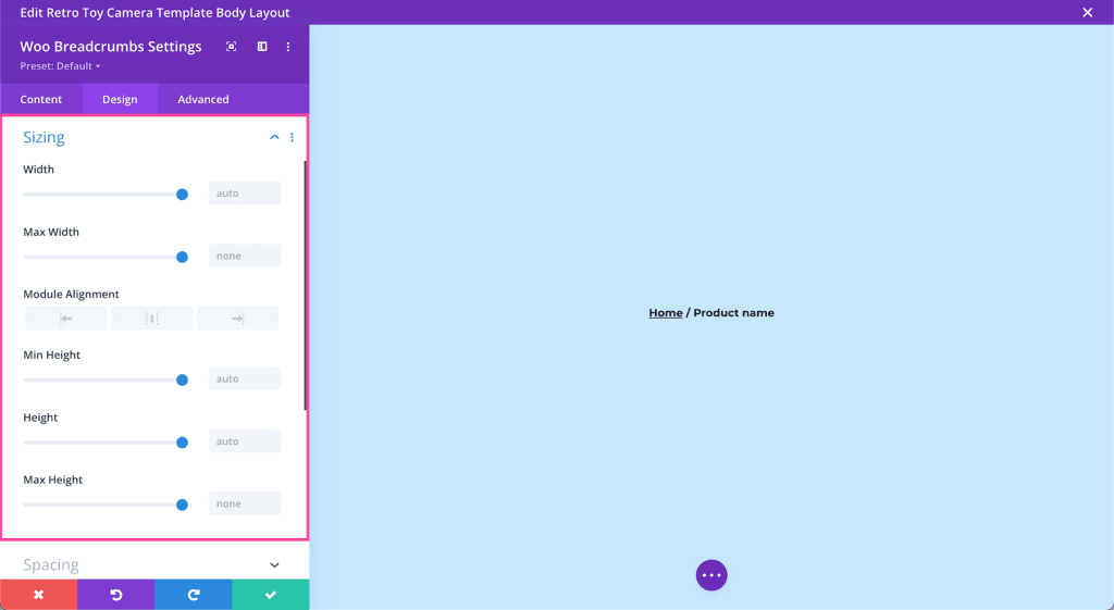 The Divi Woo Breadcrumbs Module | Elegant Themes Documentation