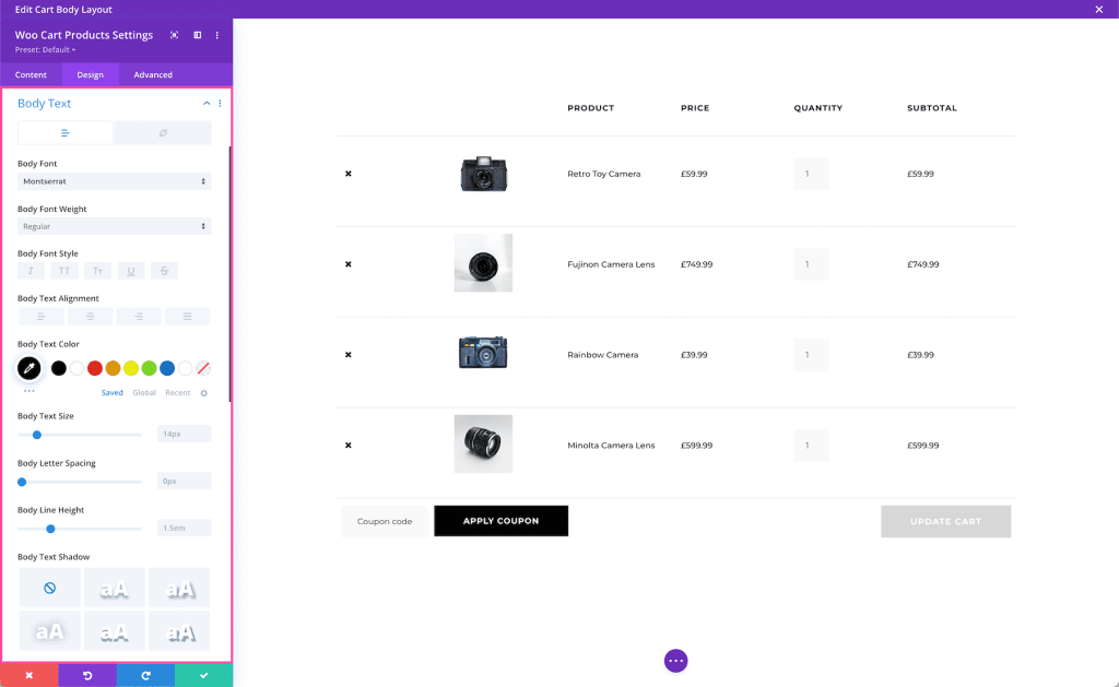 The Divi Woo Cart Products Module | Elegant Themes Documentation