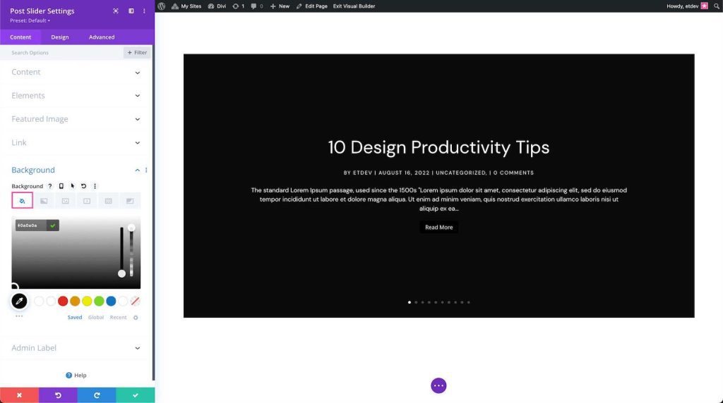 The Divi Post Slider Module | Elegant Themes Documentation