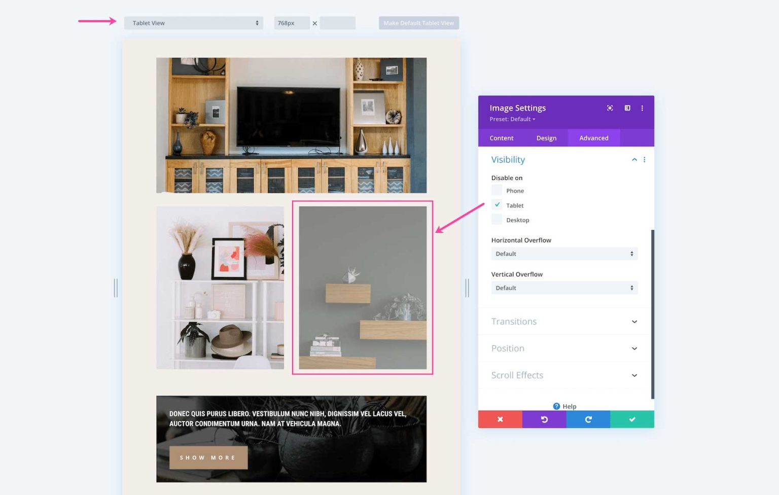 Using Divi Visibility Options | Elegant Themes Documentation