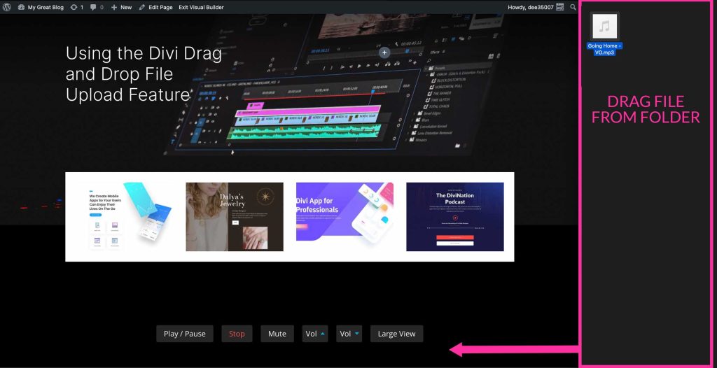 Using the Divi Drag and Drop File Upload Feature | Elegant Themes ...