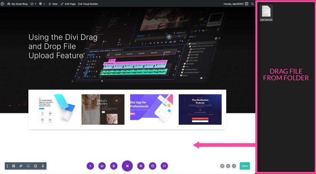 Using the Divi Drag and Drop File Upload Feature | Elegant Themes Documentation