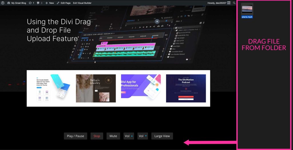 Using the Divi Drag and Drop File Upload Feature | Elegant Themes Documentation