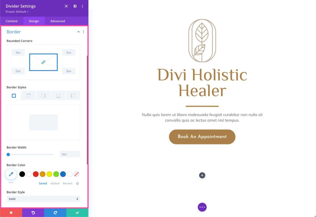 The Divi Divider Module | Elegant Themes Documentation