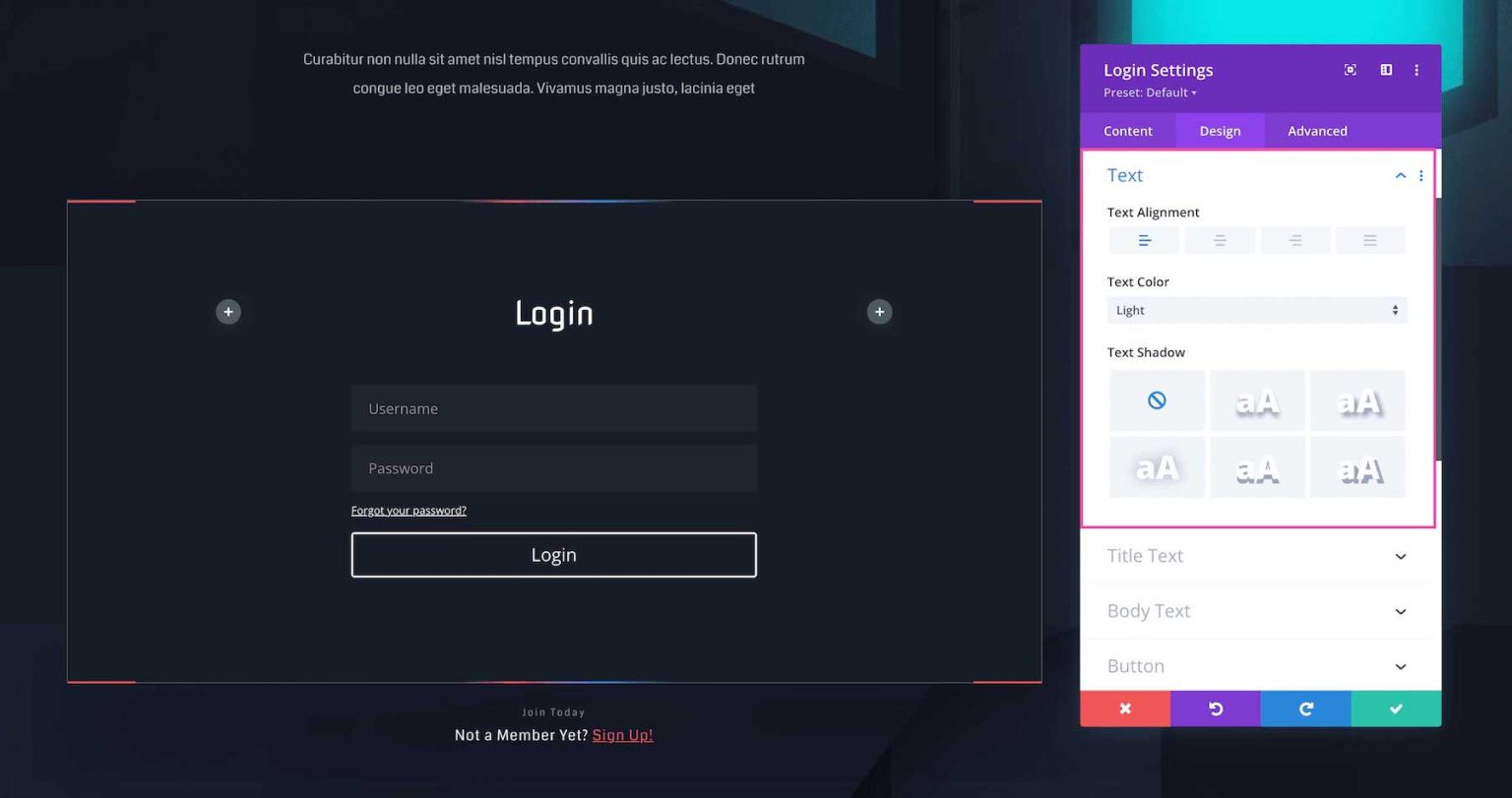 The Divi Login Module | Elegant Themes Documentation