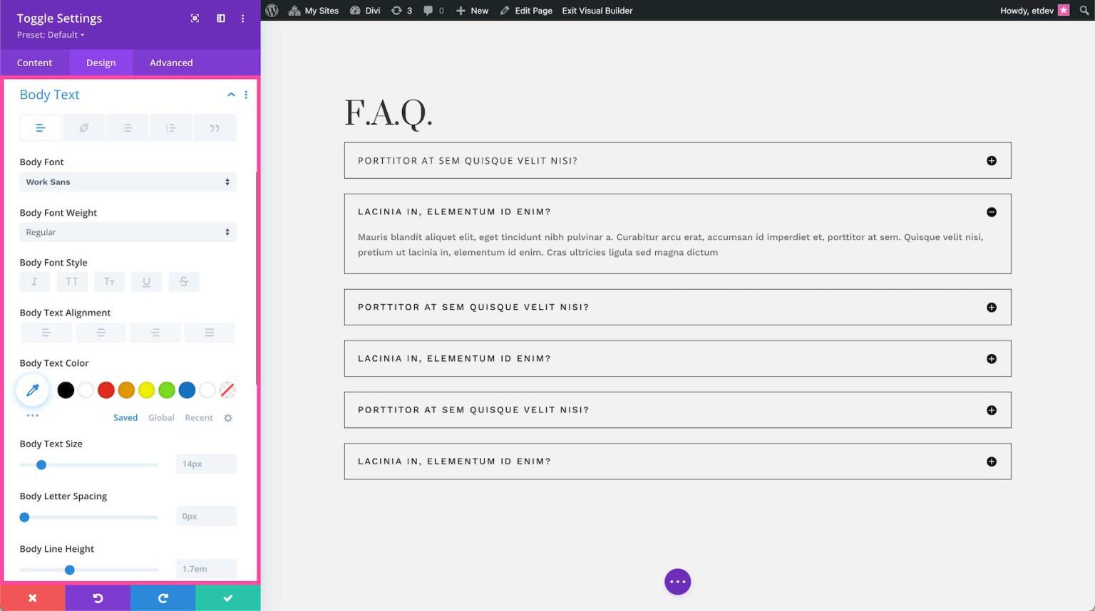 The Divi Toggle Module Elegant Themes Documentation