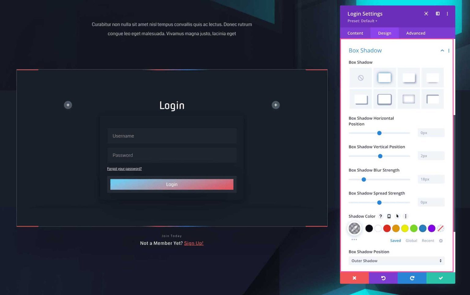 The Divi Login Module | Elegant Themes Documentation