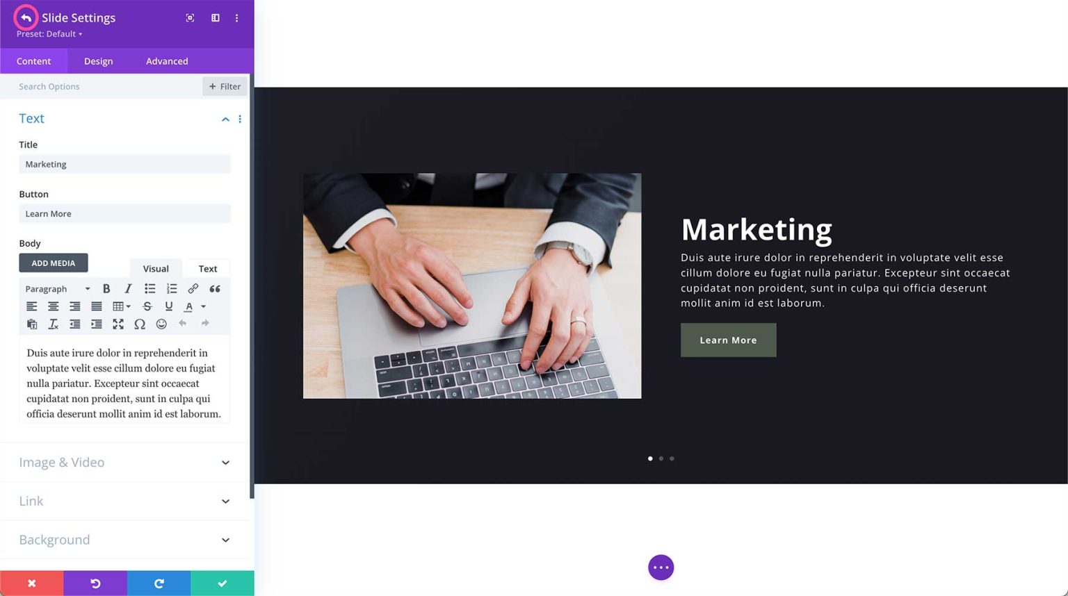 The Divi Fullwidth Slider Module Elegant Themes Documentation