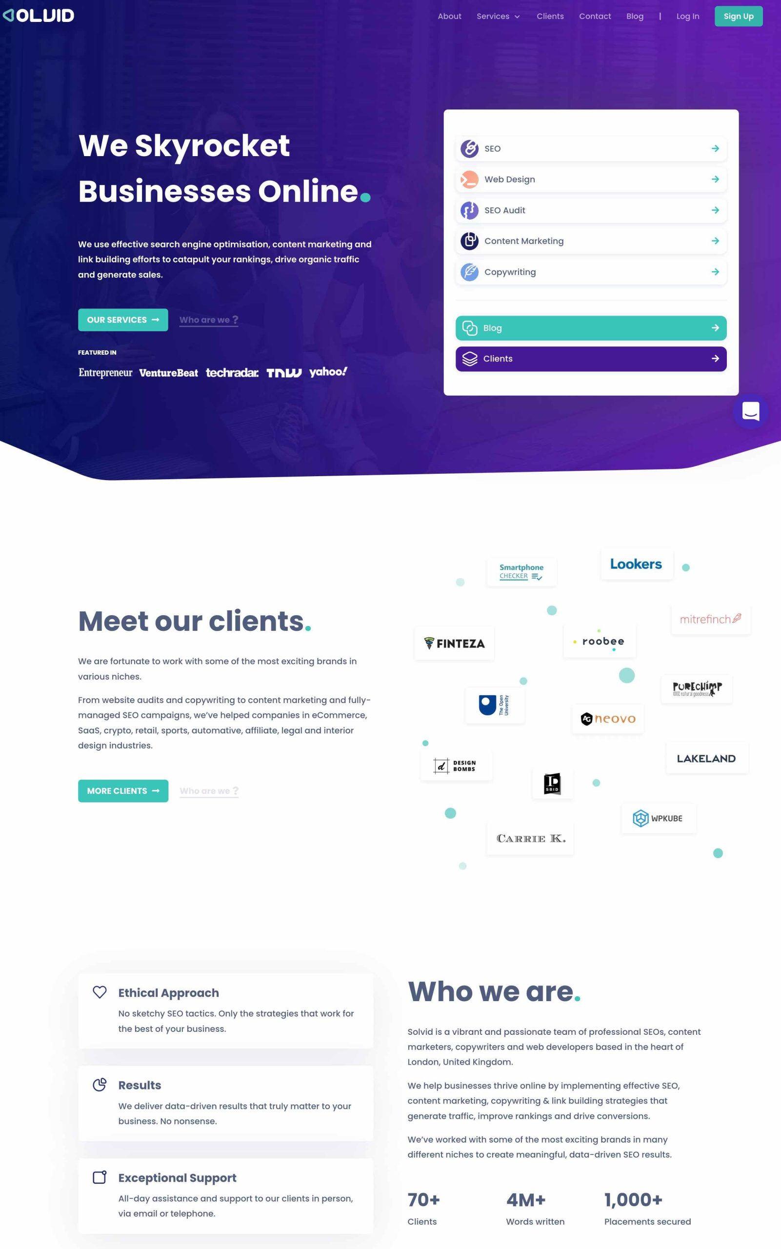 Solvid Divi Website Example – Divi Showcase