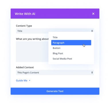 Divi AI - Powerful AI Tools For WordPress