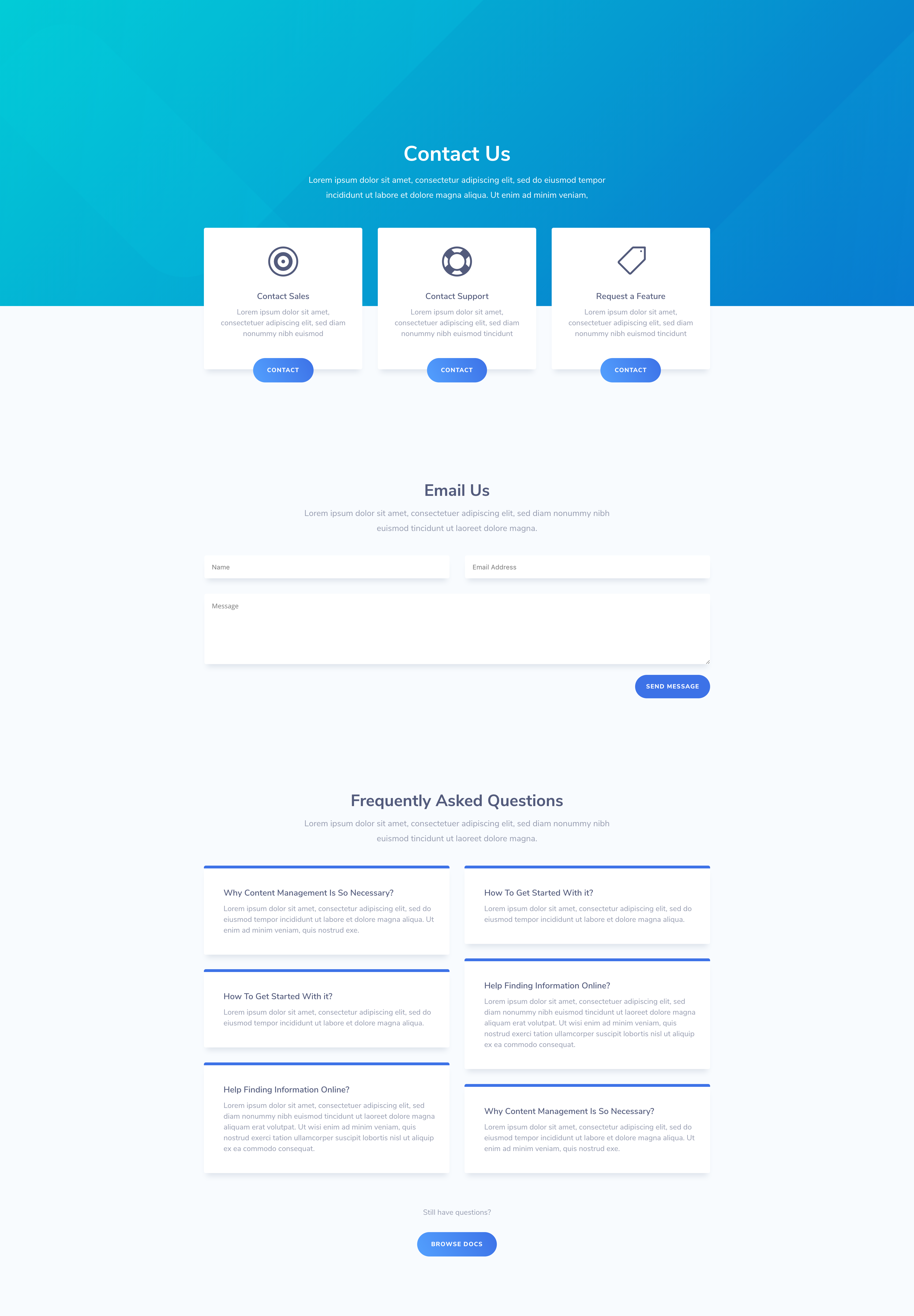 SaaS Company Contact Page Divi Layout by Elegant Themes
