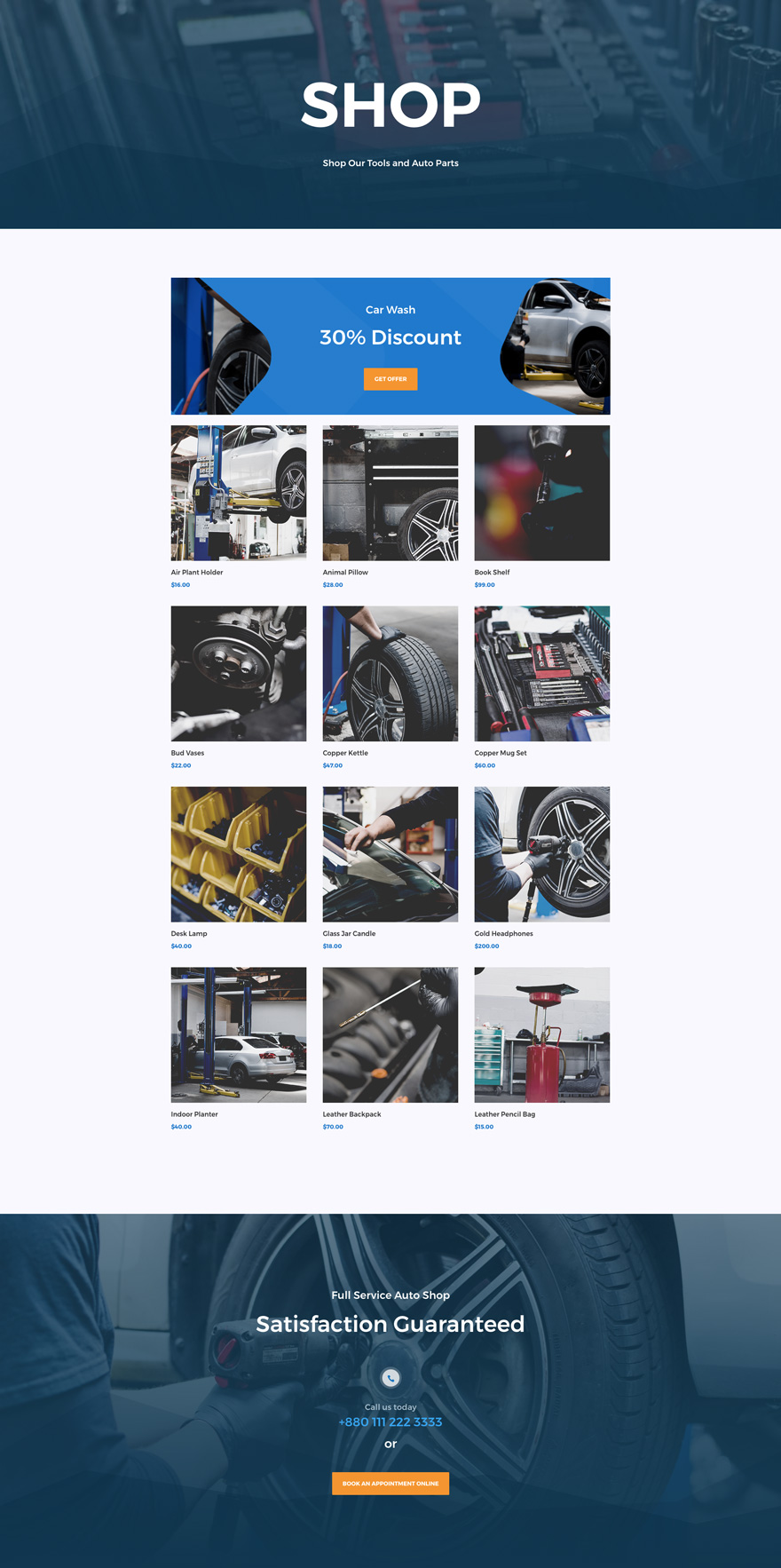 Repair Shop Website Design - Design Talk