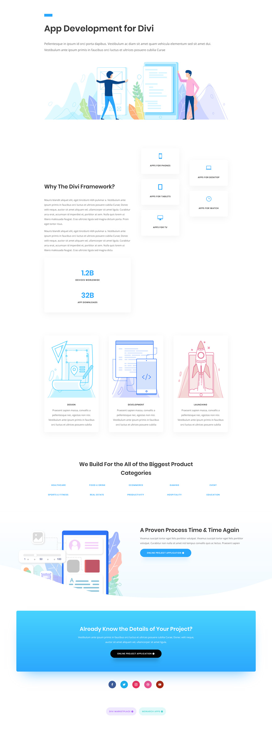 App Developer Service Page Divi Layout by Elegant Themes