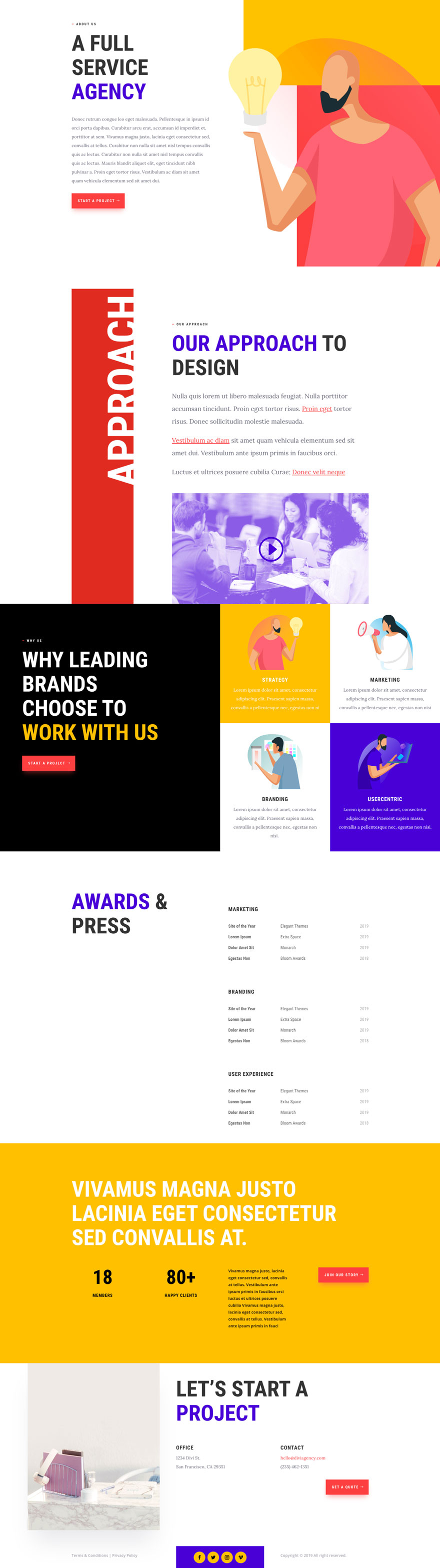 Advertising Agency About Page Divi Layout by Elegant Themes
