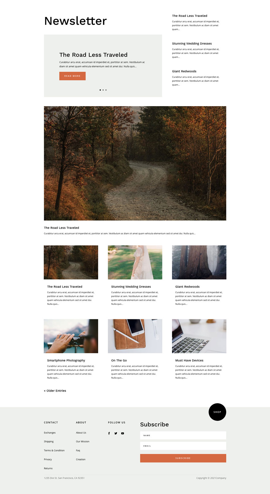 Candle Making Blog Page Divi Layout by Elegant Themes
