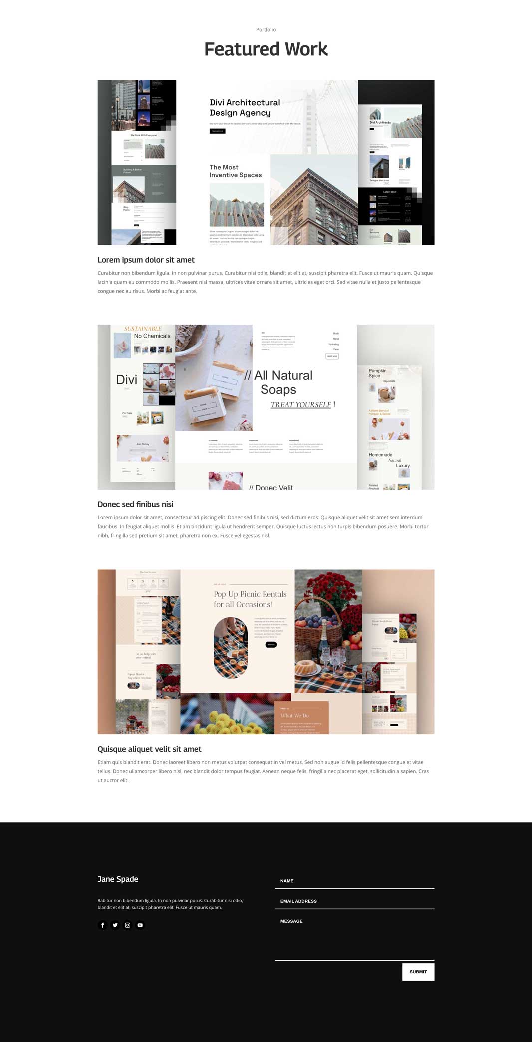 Portfolio Portfolio Page Divi Layout by Elegant Themes