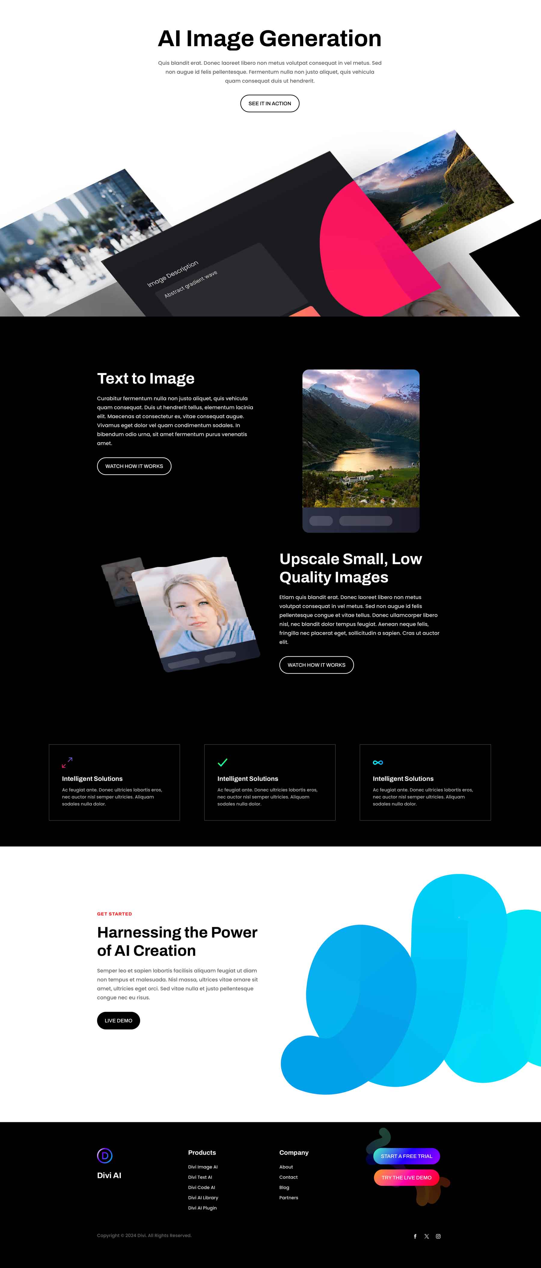 AI Feature Page Divi Layout by Elegant Themes