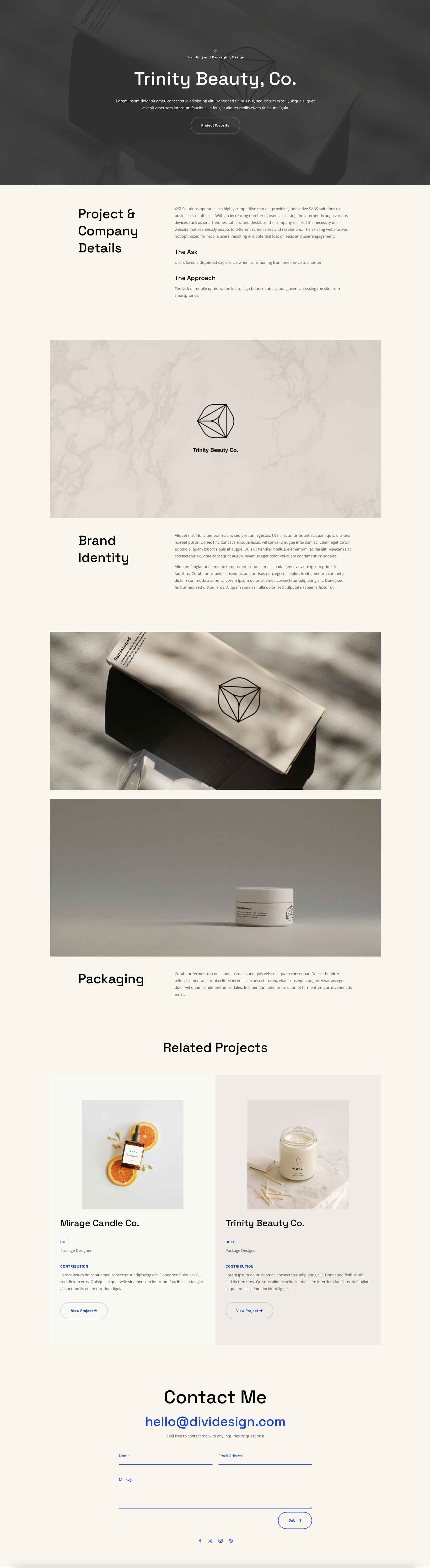 Design Portfolio Project Page 2 Divi Layout by Elegant Themes